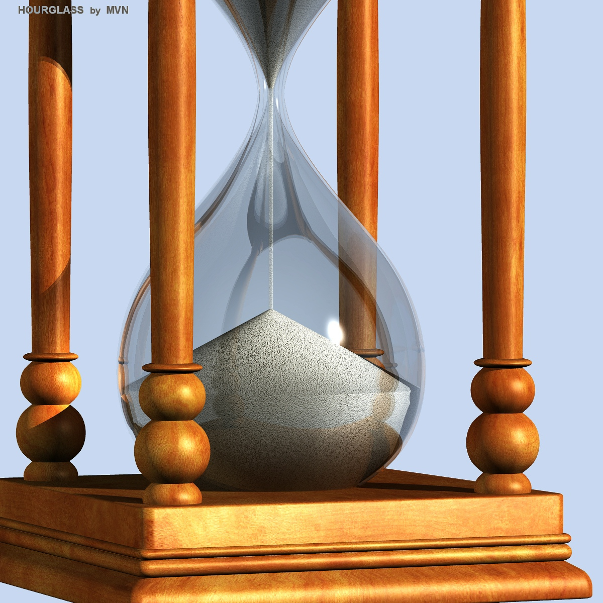 3d hourglass sand model