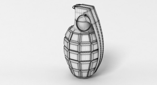 3d grenade realistic model