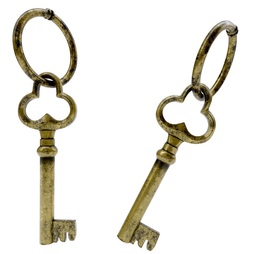 Brass Key Vintage 3d Model Model - TurboSquid 1976463