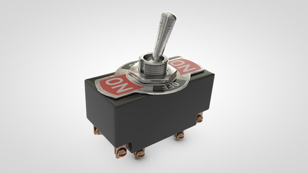 old toggle switch 3d c4d