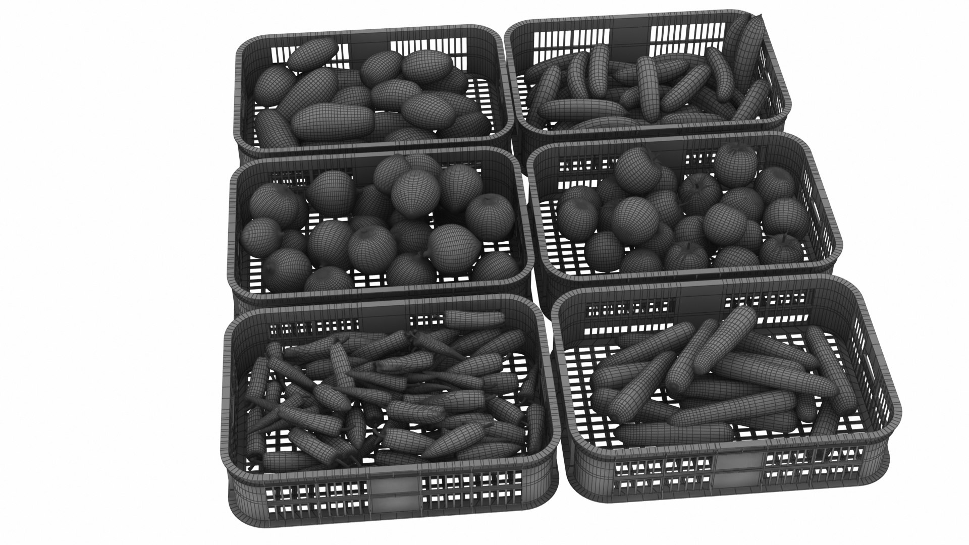 Crate Fruits 3D - TurboSquid 2442413