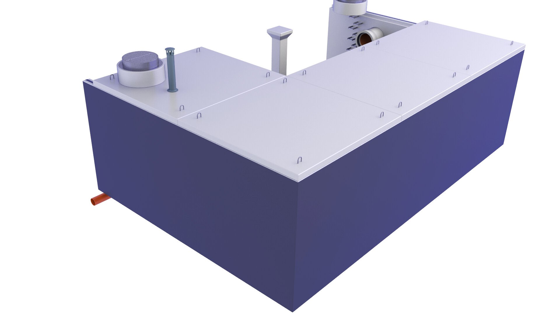 3D Underground Concrete Stormwater Storage Retention Tank 1 ...