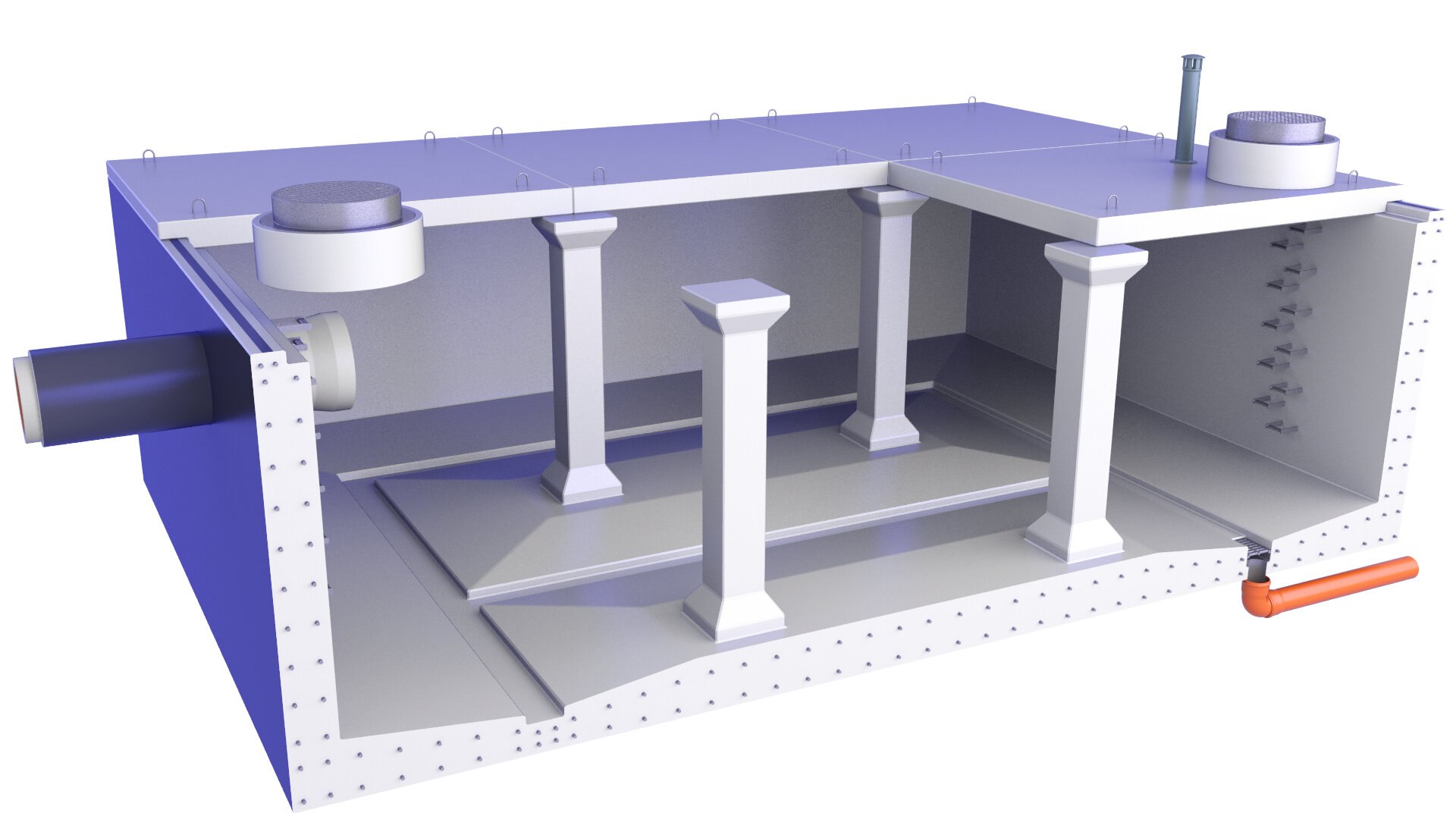 3D Underground Concrete Stormwater Storage Retention Tank 1 ...
