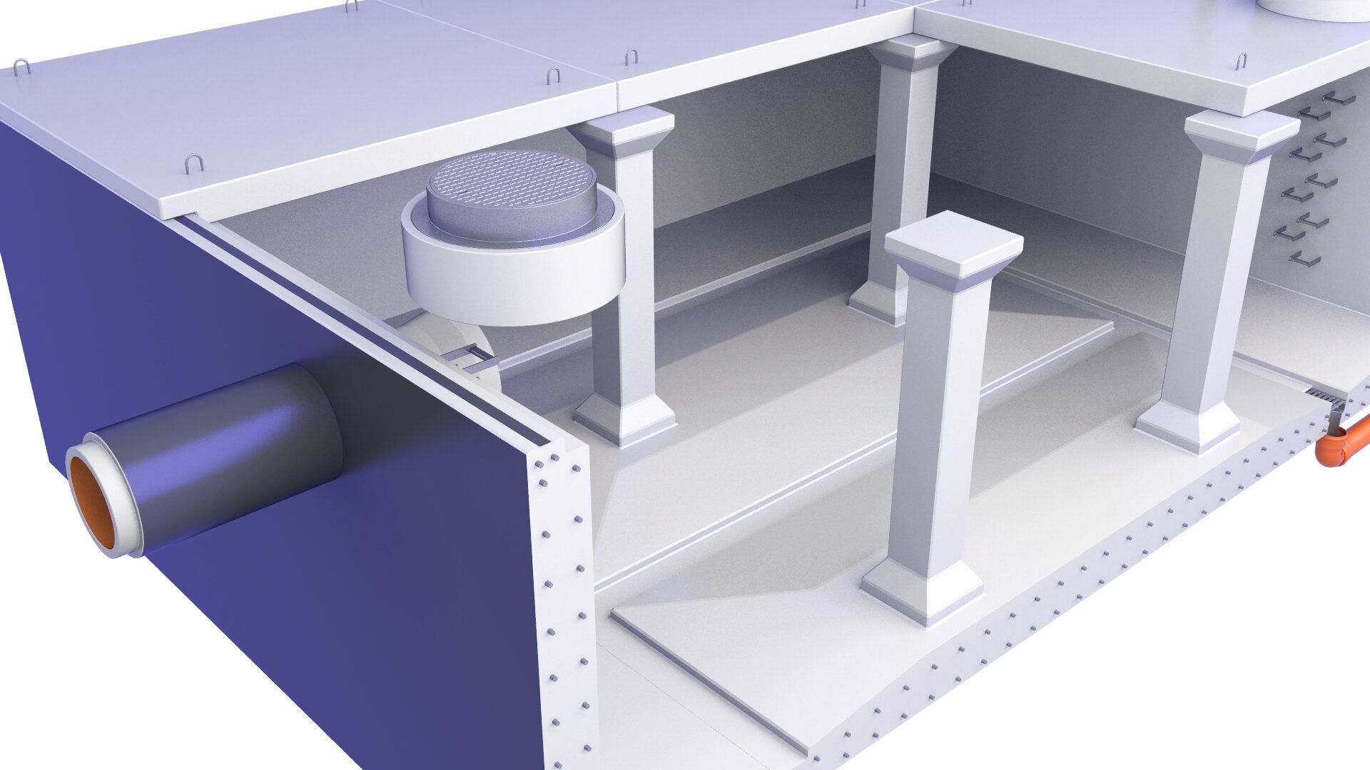 3D Underground Concrete Stormwater Storage Retention Tank 1 ...