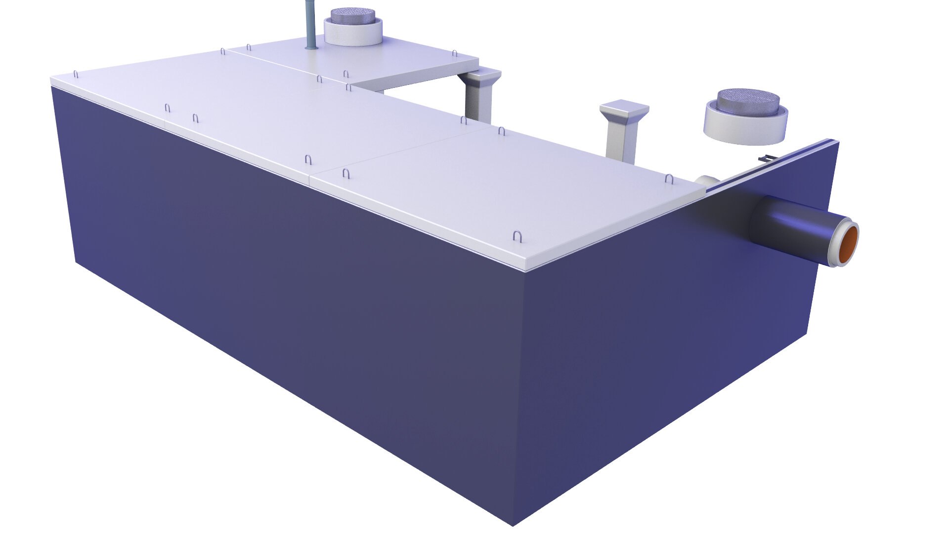 3D Underground Concrete Stormwater Storage Retention Tank 1 ...