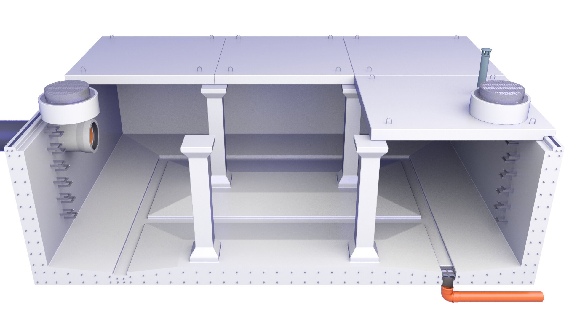 3D Underground Concrete Stormwater Storage Retention Tank 1 ...