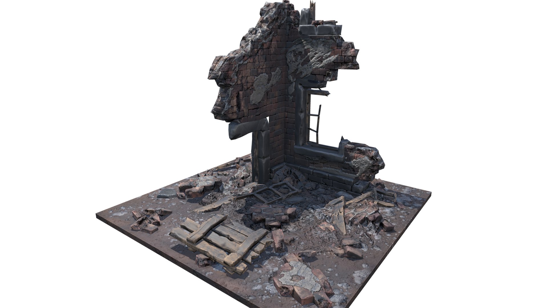 Free Damage House 3D - TurboSquid 2012843