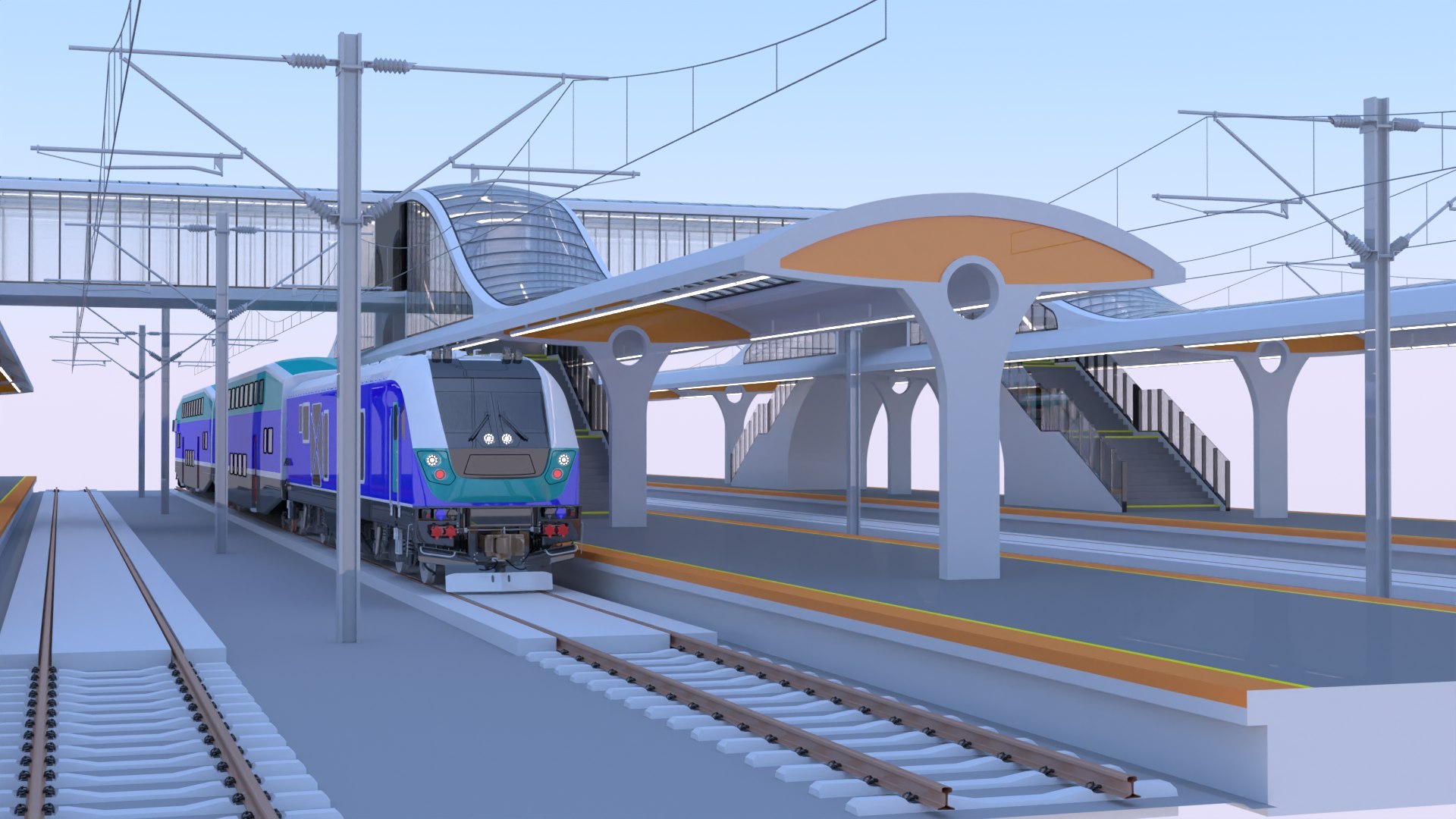 BiLevel Train Stations Bundle II 3D Model - TurboSquid 2395802
