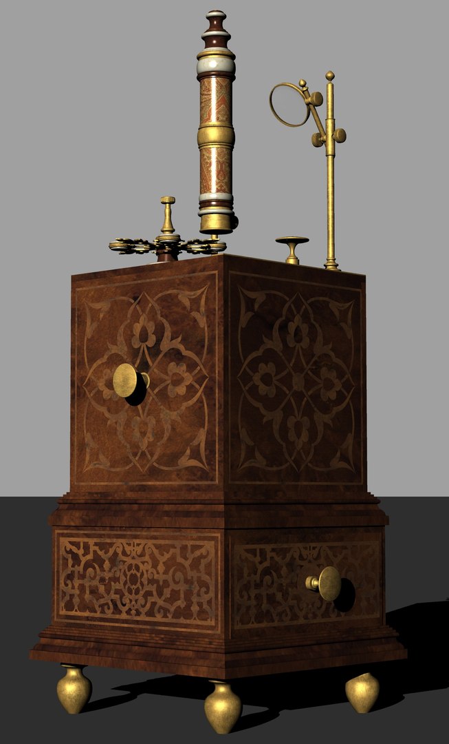 3D Antique 18th Century Microscope - TurboSquid 1385655