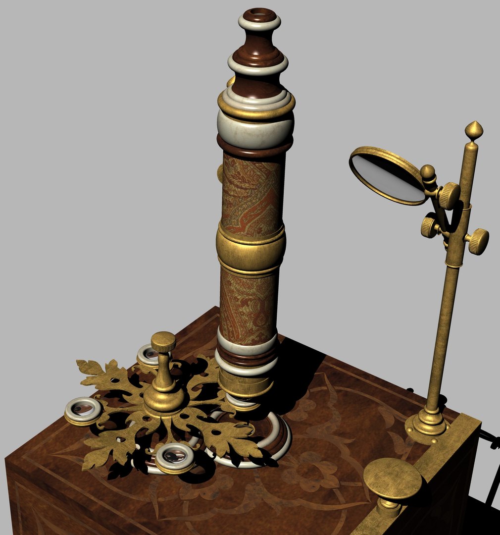 3D Antique 18th Century Microscope - TurboSquid 1385655
