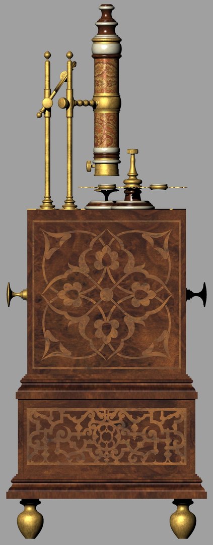 3D Antique 18th Century Microscope - TurboSquid 1385655