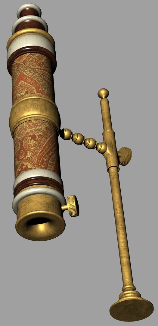 3D Antique 18th Century Microscope - TurboSquid 1385655