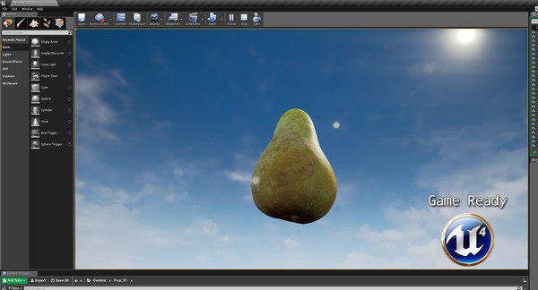 3d model pear ready unreal
