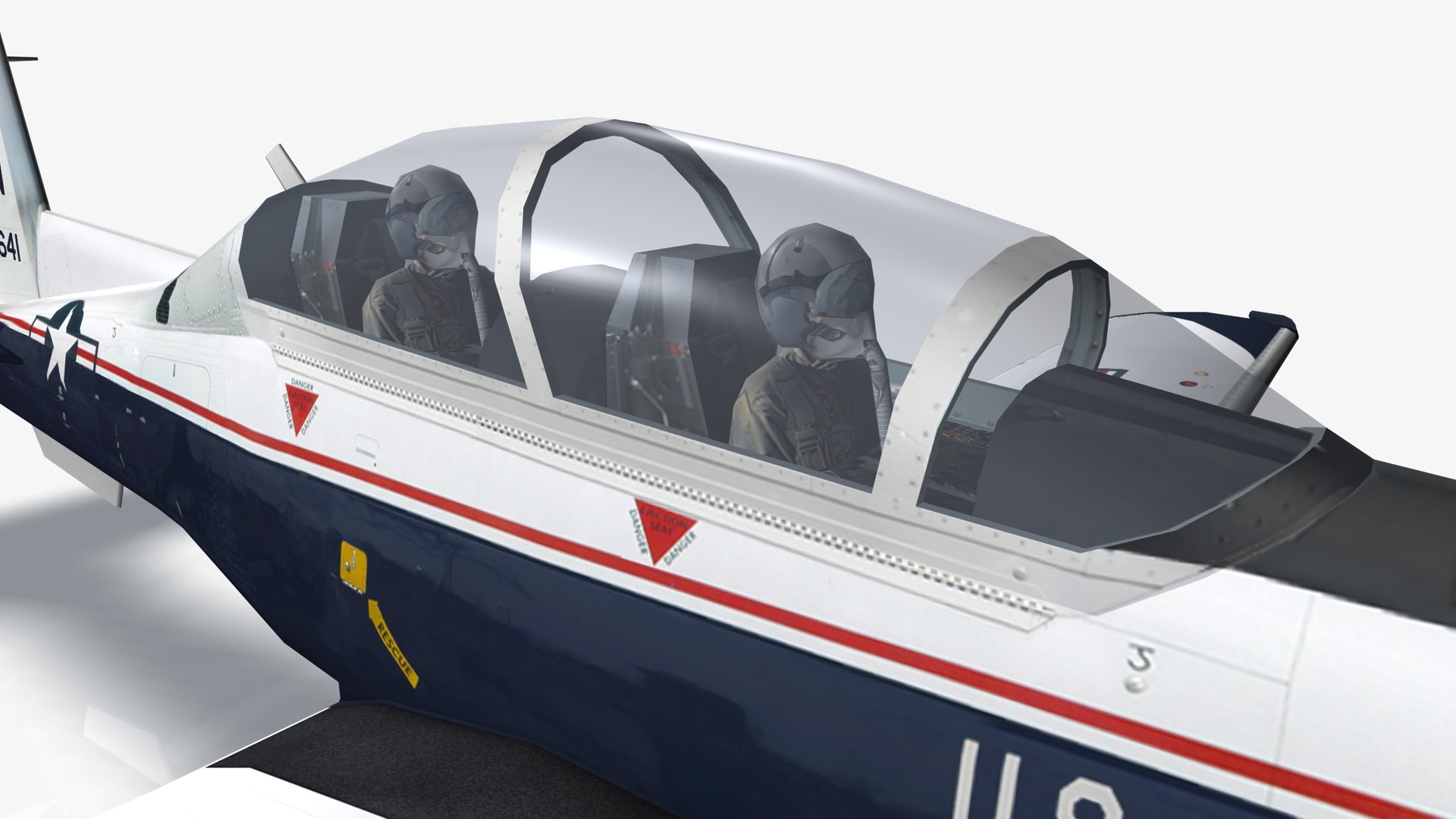 T-6b Texan Ii Usaf 3d Model