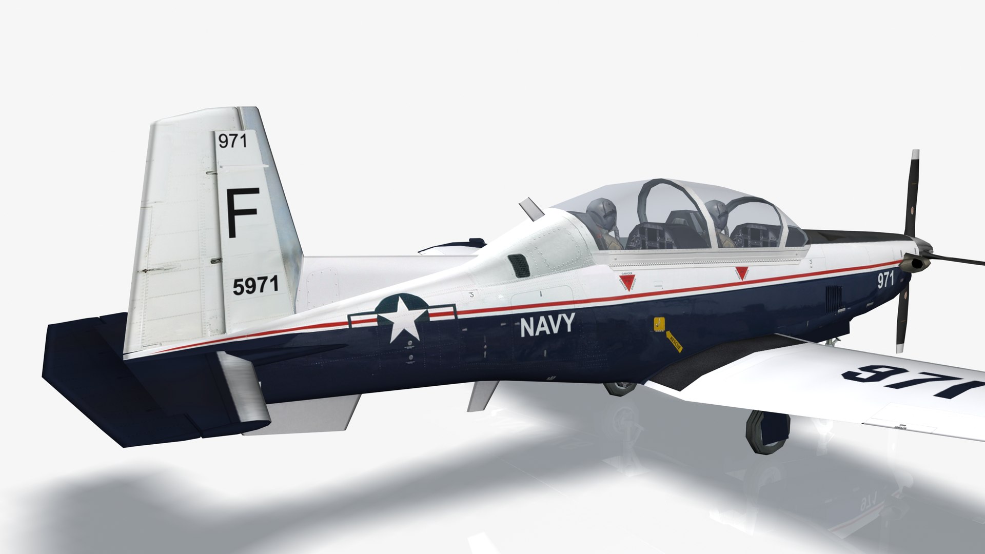 T-6b Texan Ii Usaf 3d Model