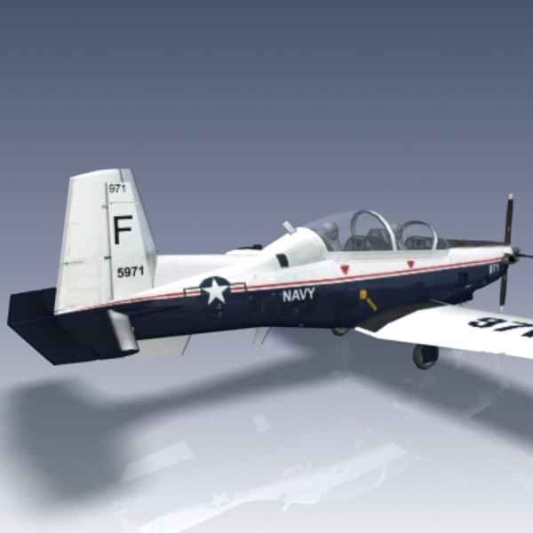 t-6b texan ii usaf 3d model
