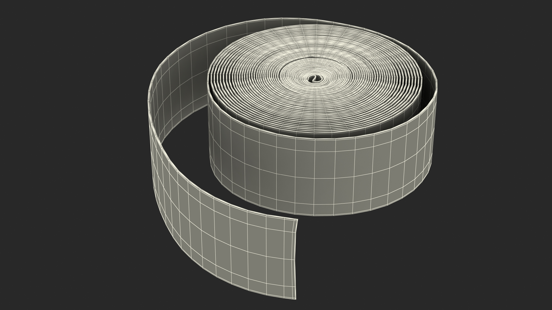 3D Model Webbing Belt Strap Round Black - TurboSquid 1841443