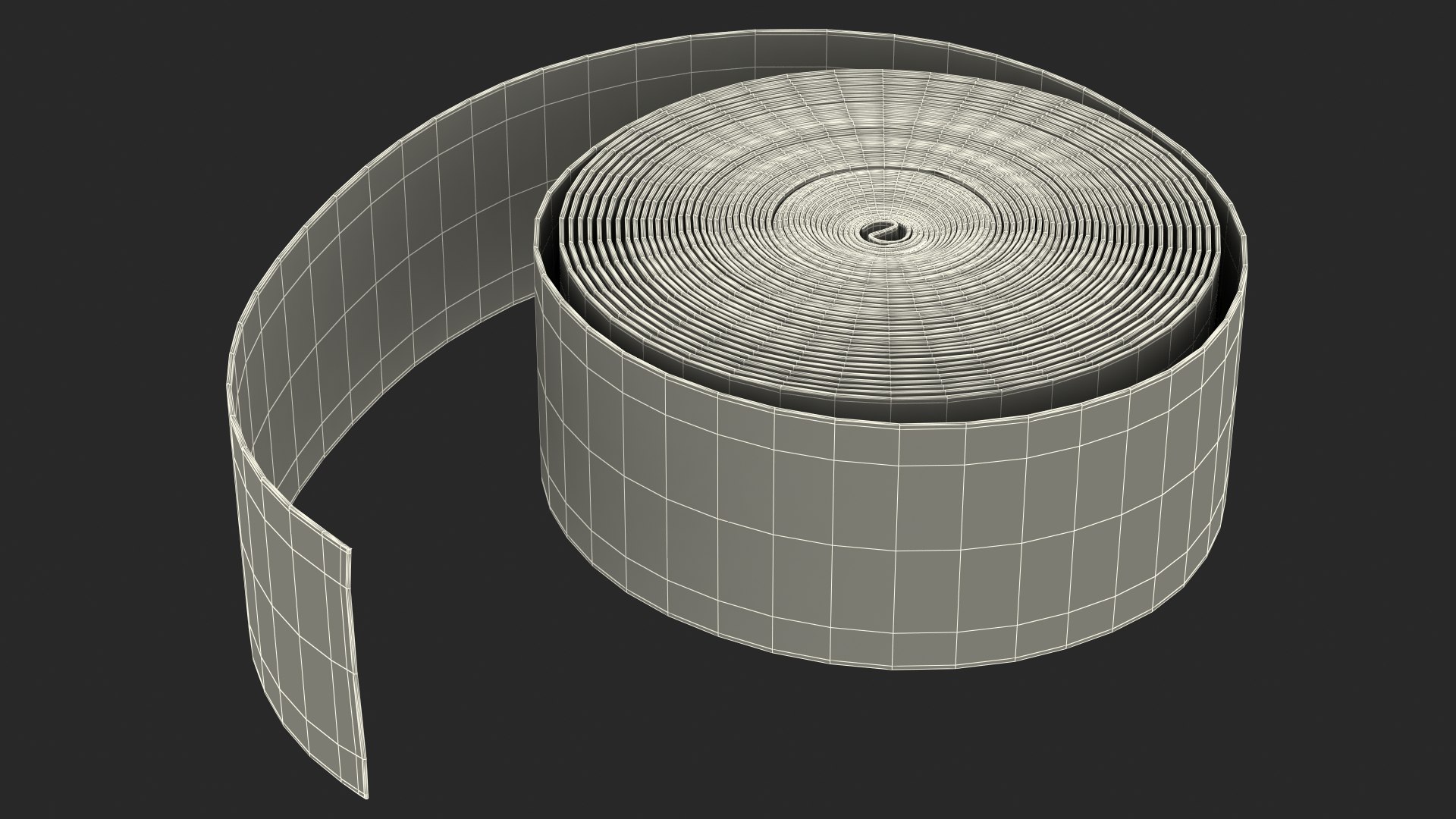 3D model Webbing Belt Strap Round Black - TurboSquid 1841443