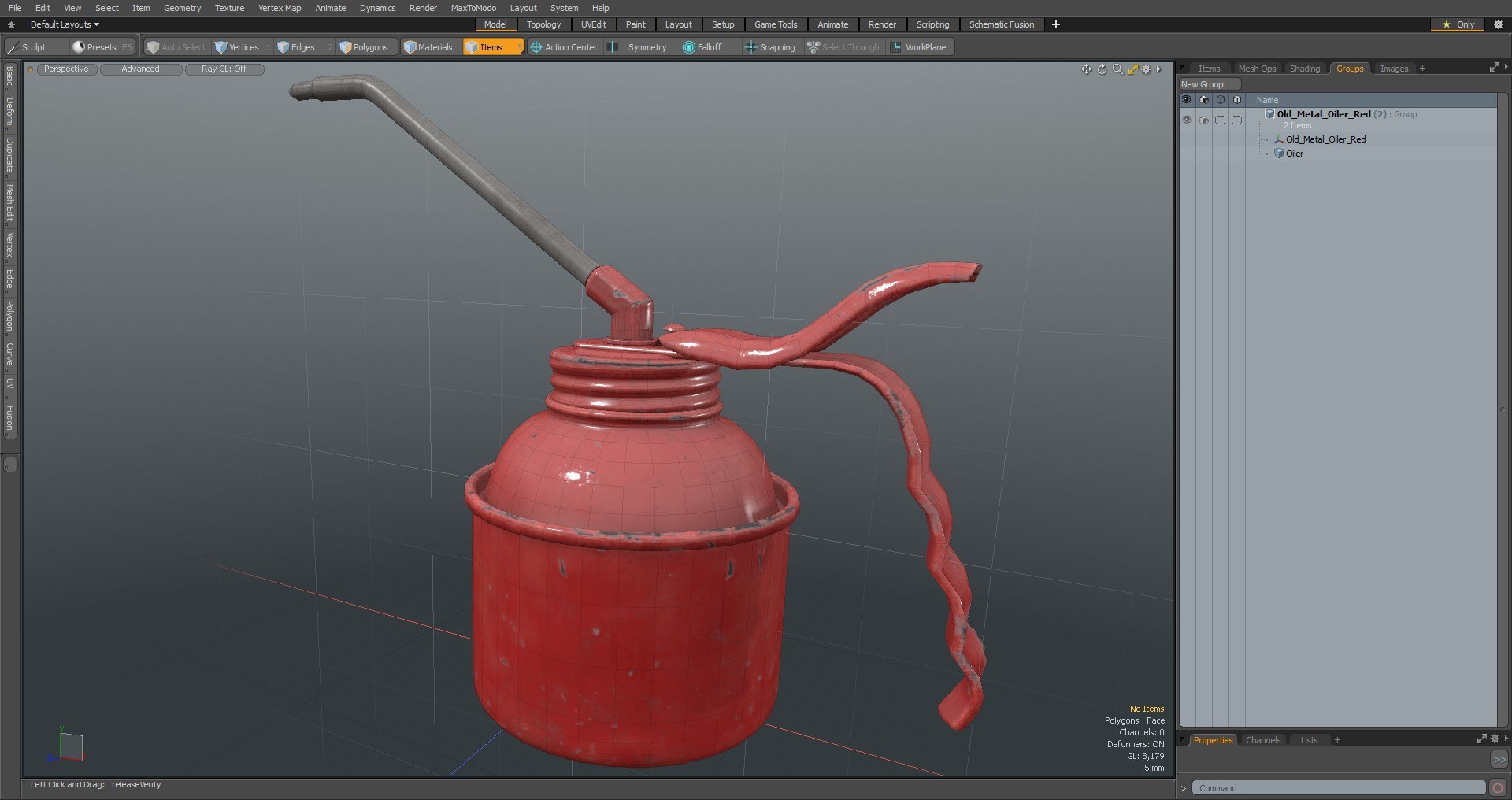 3D Old Metal Oiler Red - TurboSquid 2151620