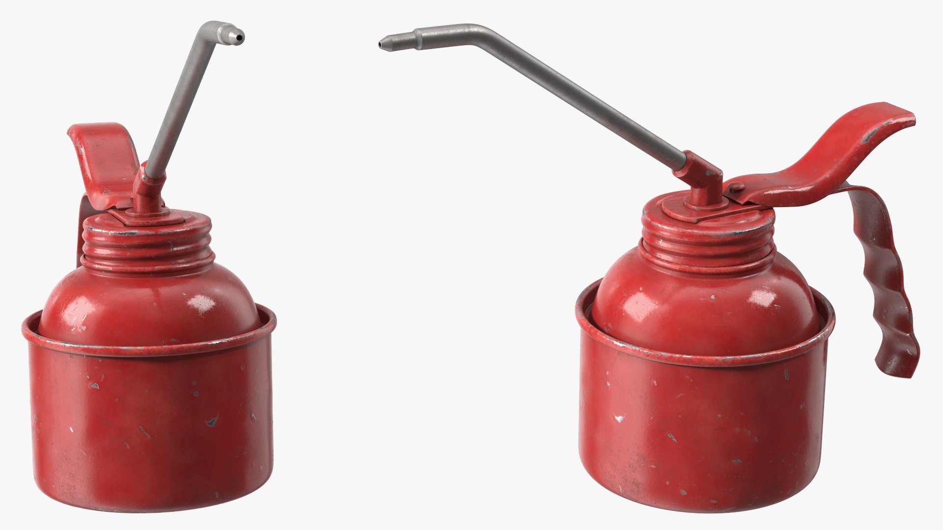 3D Old Metal Oiler Red - TurboSquid 2151620