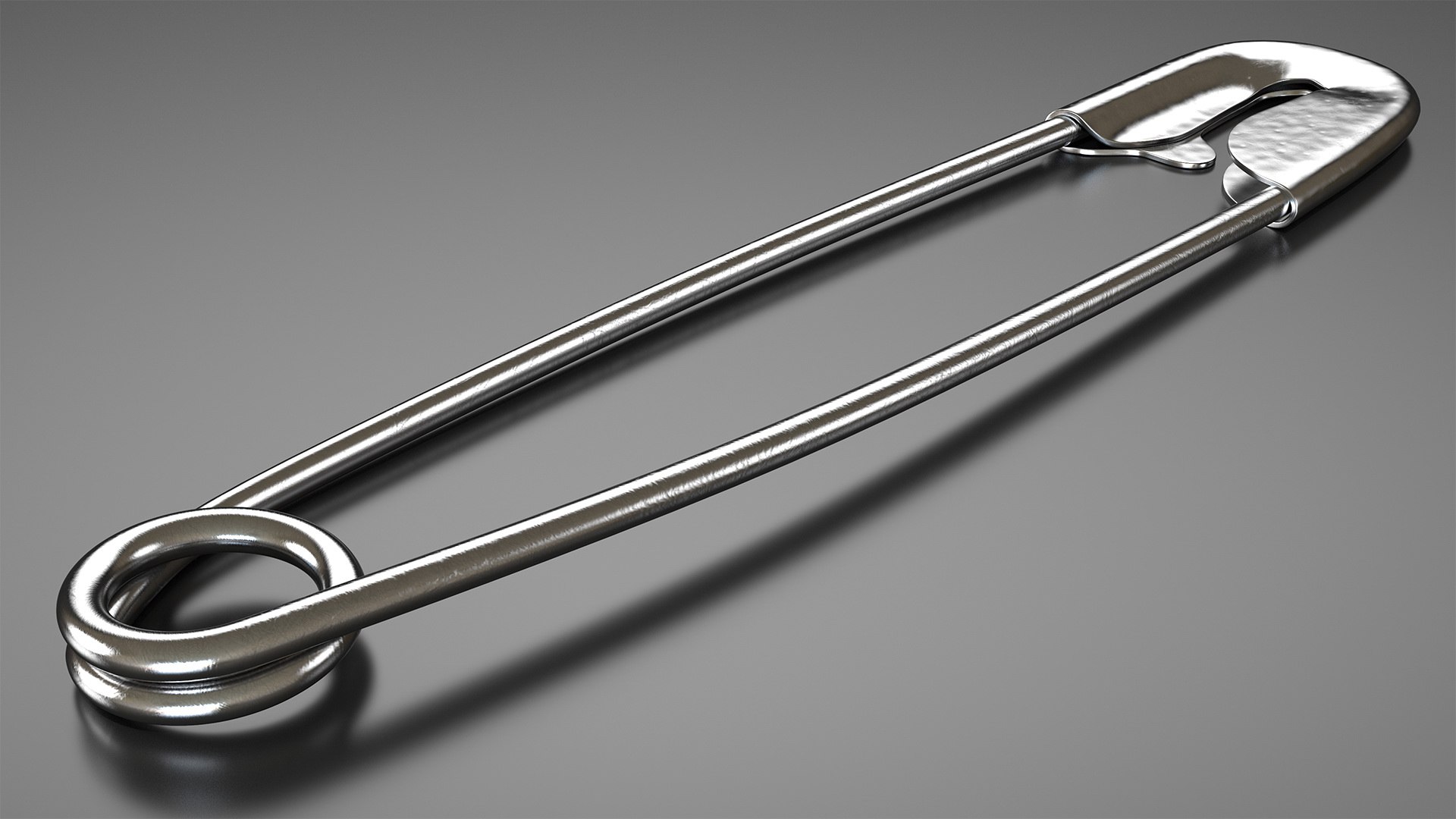 Steel safety pin closed model - TurboSquid 1474175