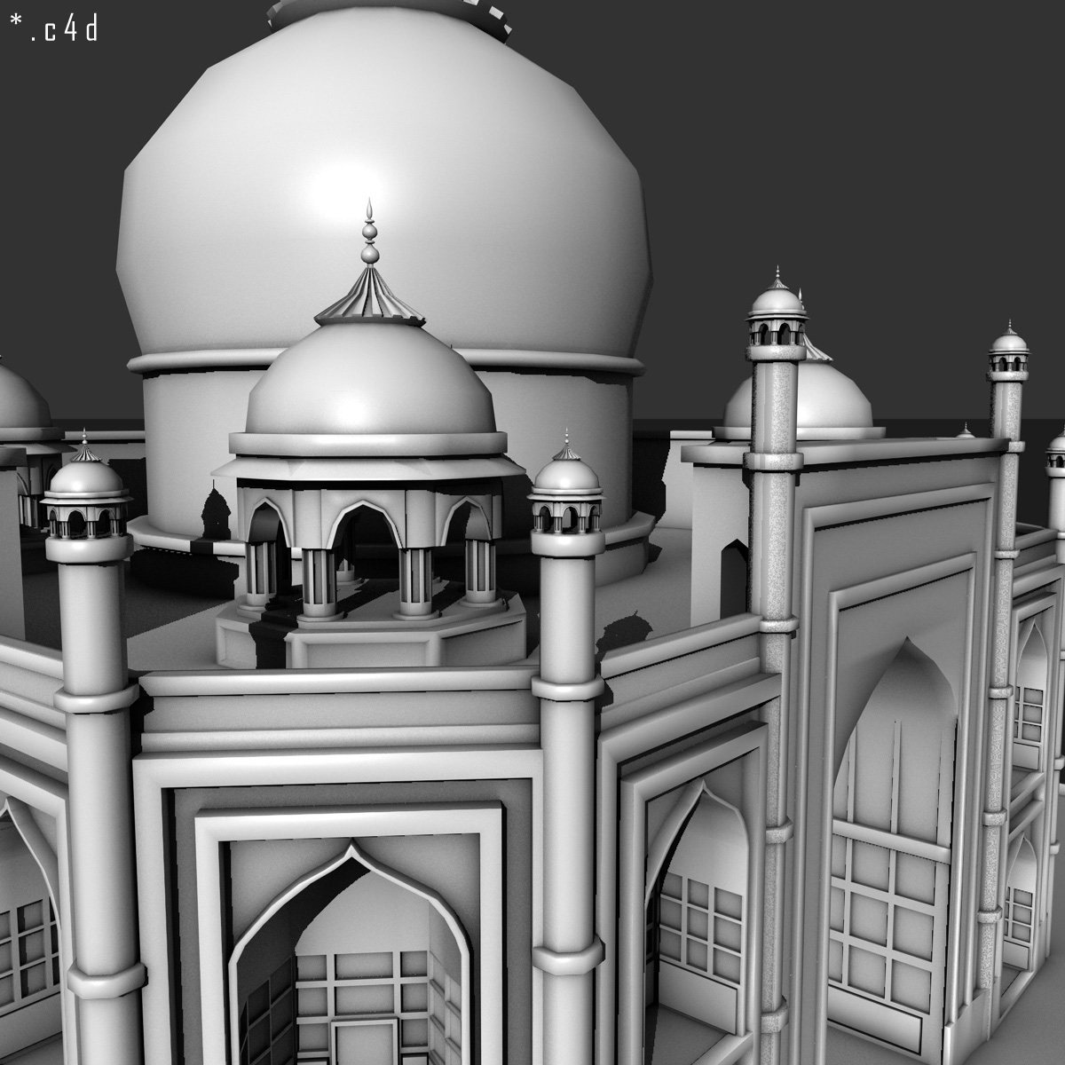 taj mahal 3d model