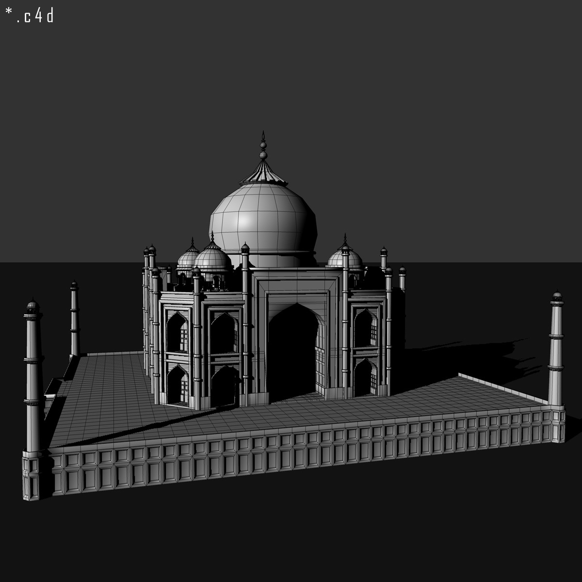 taj mahal 3d model