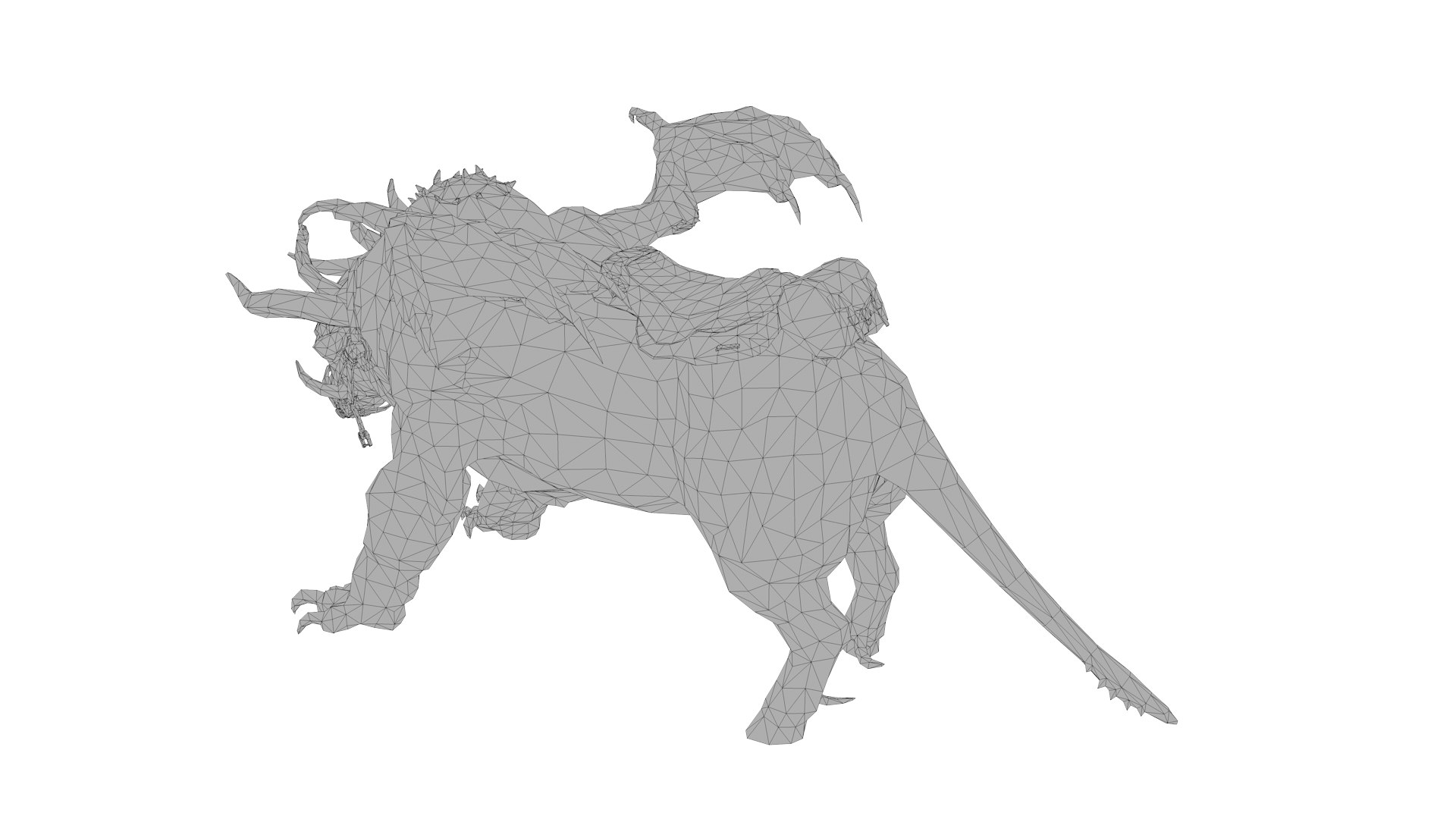 3D Model Armored Beast Mount With Saddle And Spiked Creatures ...