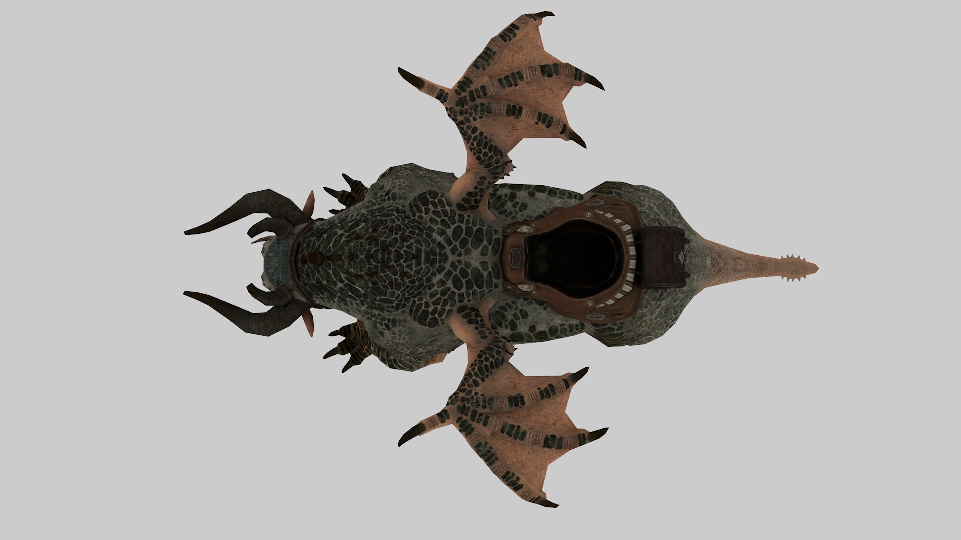 3D Model Armored Beast Mount With Saddle And Spiked Creatures ...