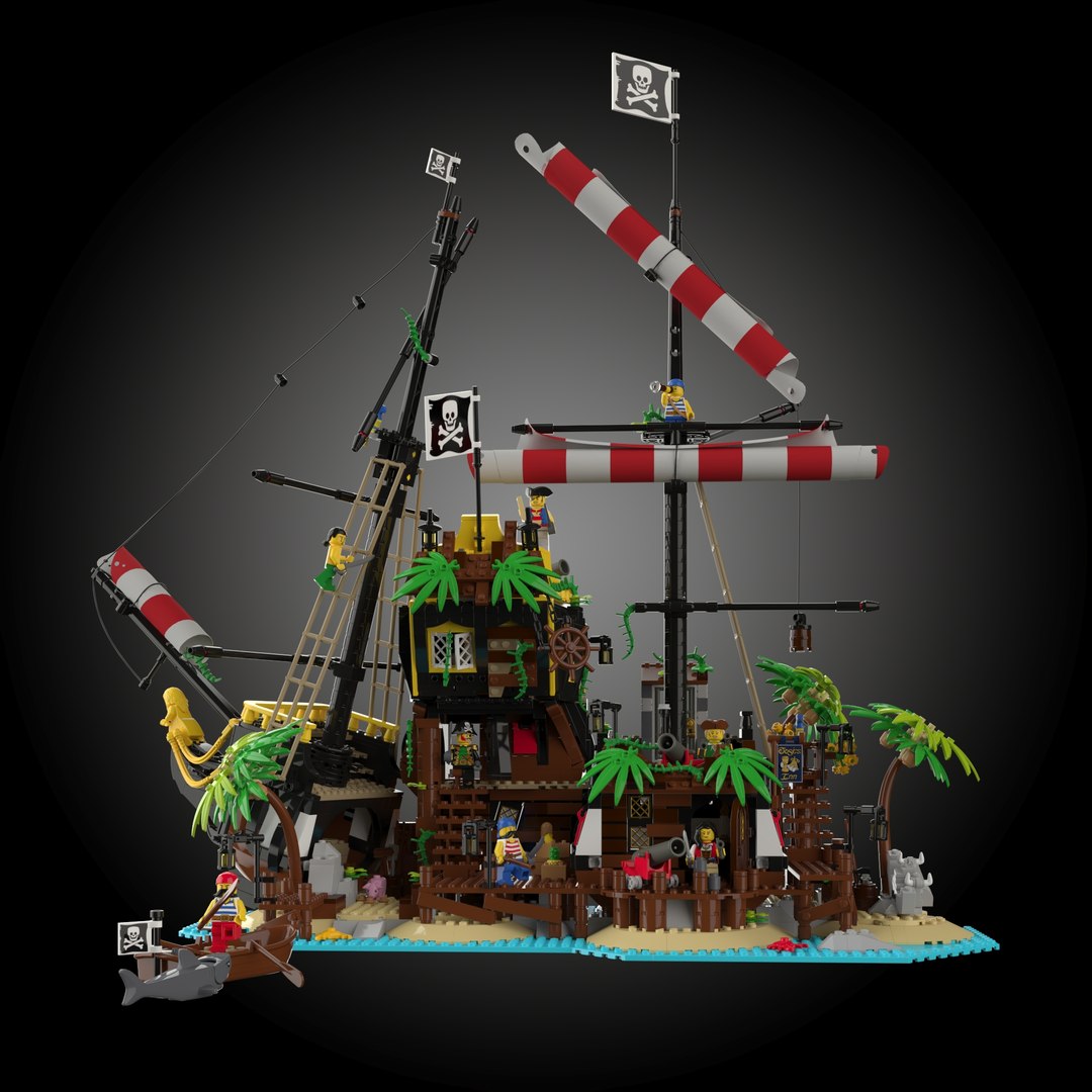 3D Lego 21322 Pirates Of Barracuda Bay - TurboSquid 2509109