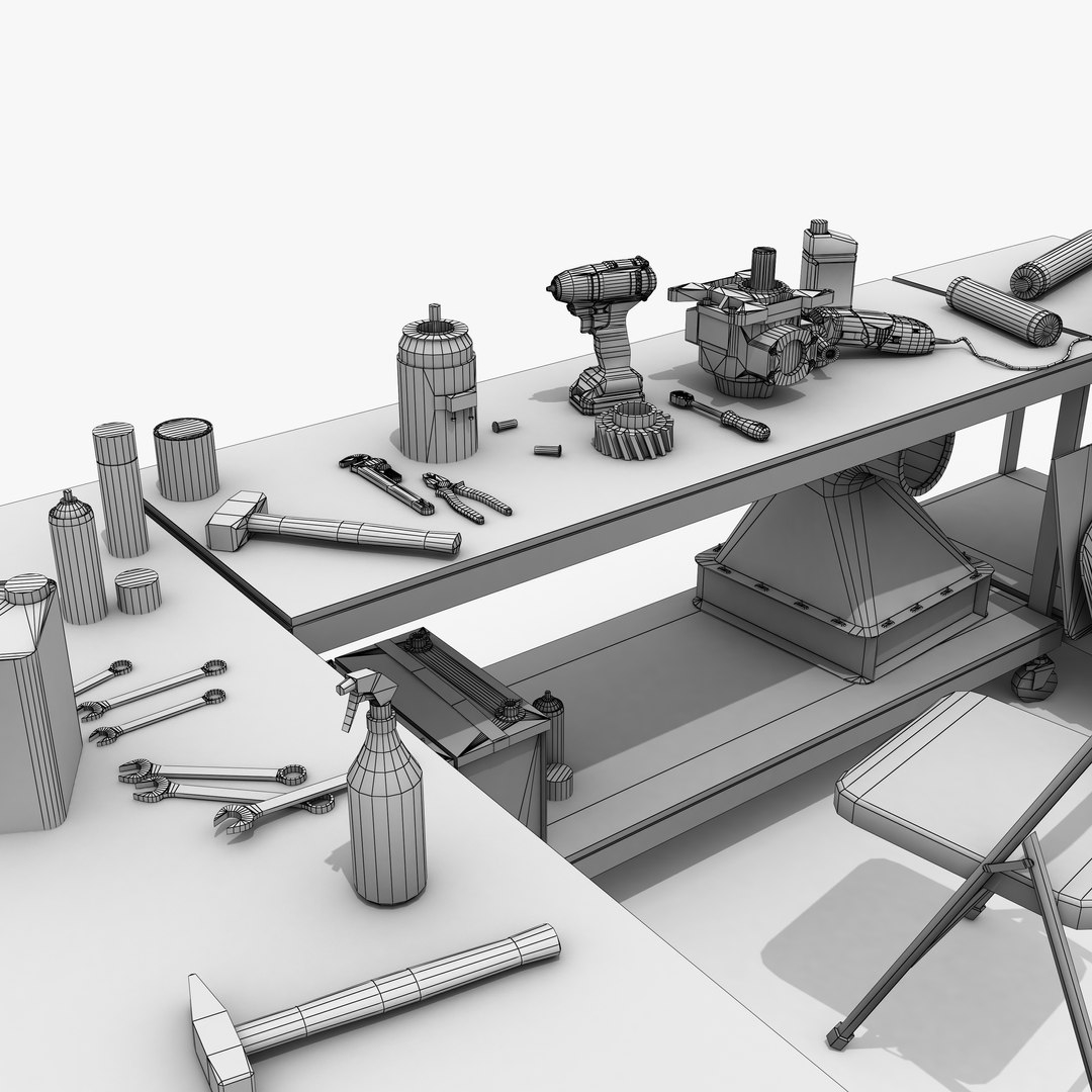 3D Workbenches Tools Model - TurboSquid 1455037