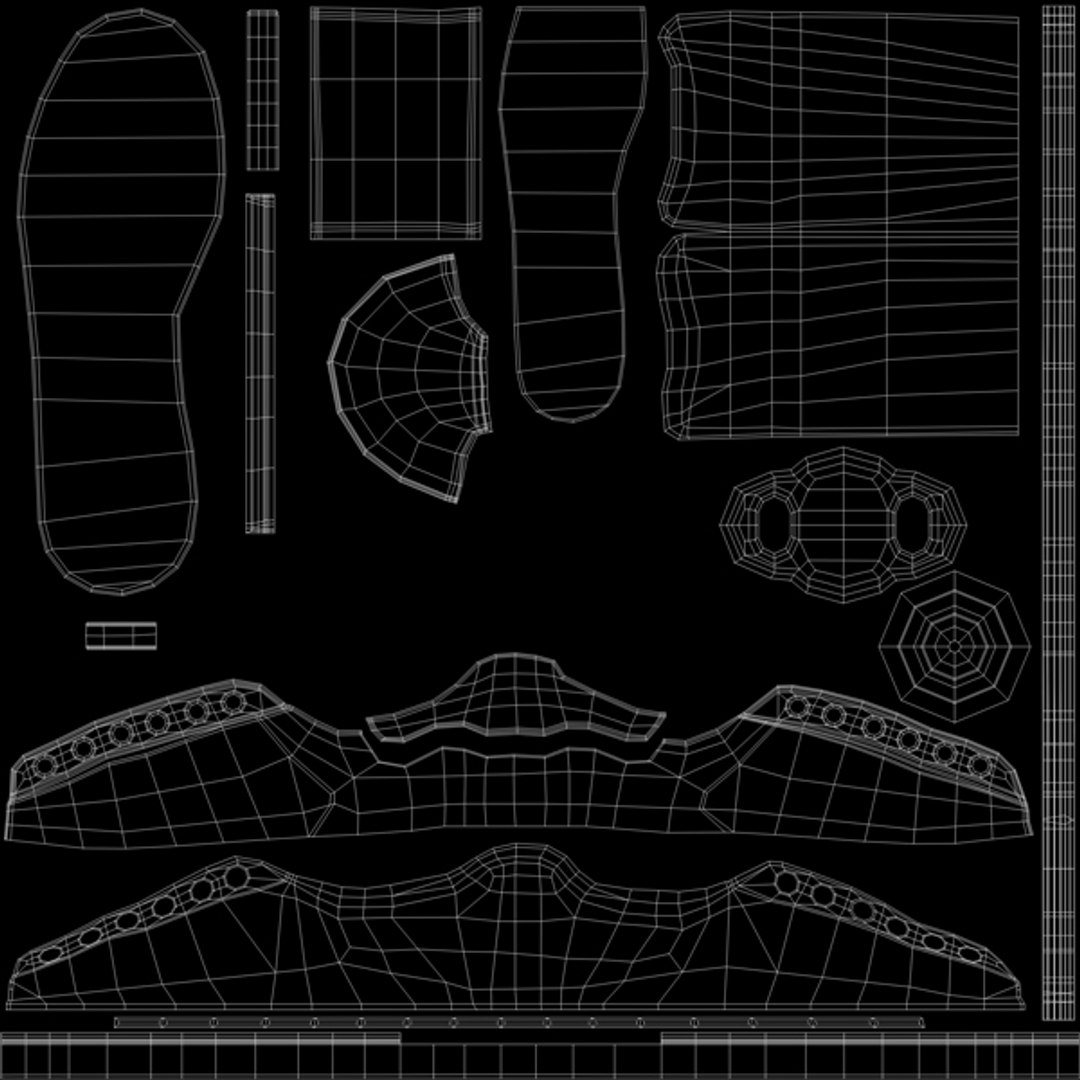 brown sports shoes 02 3d max