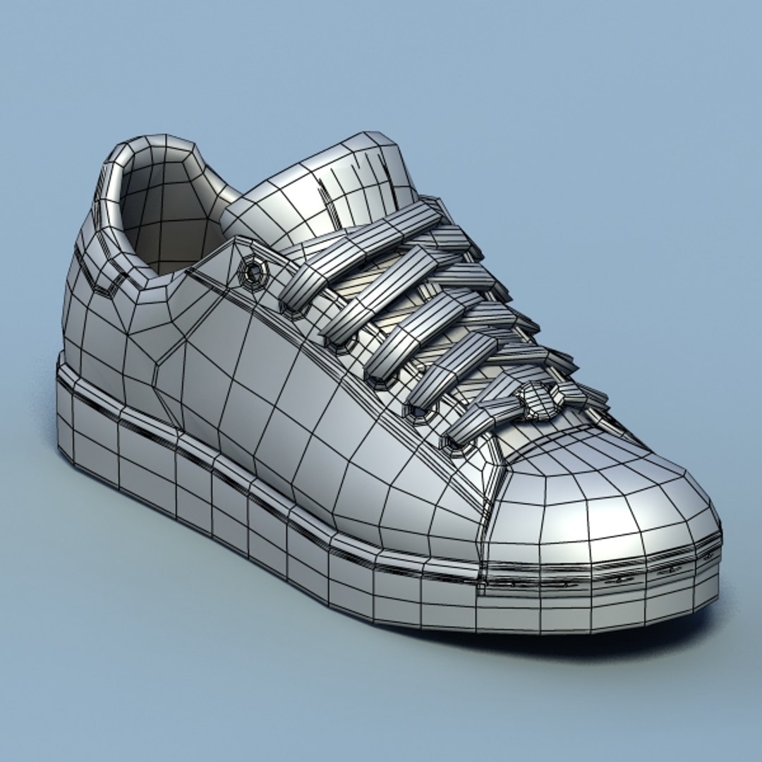 brown sports shoes 02 3d max