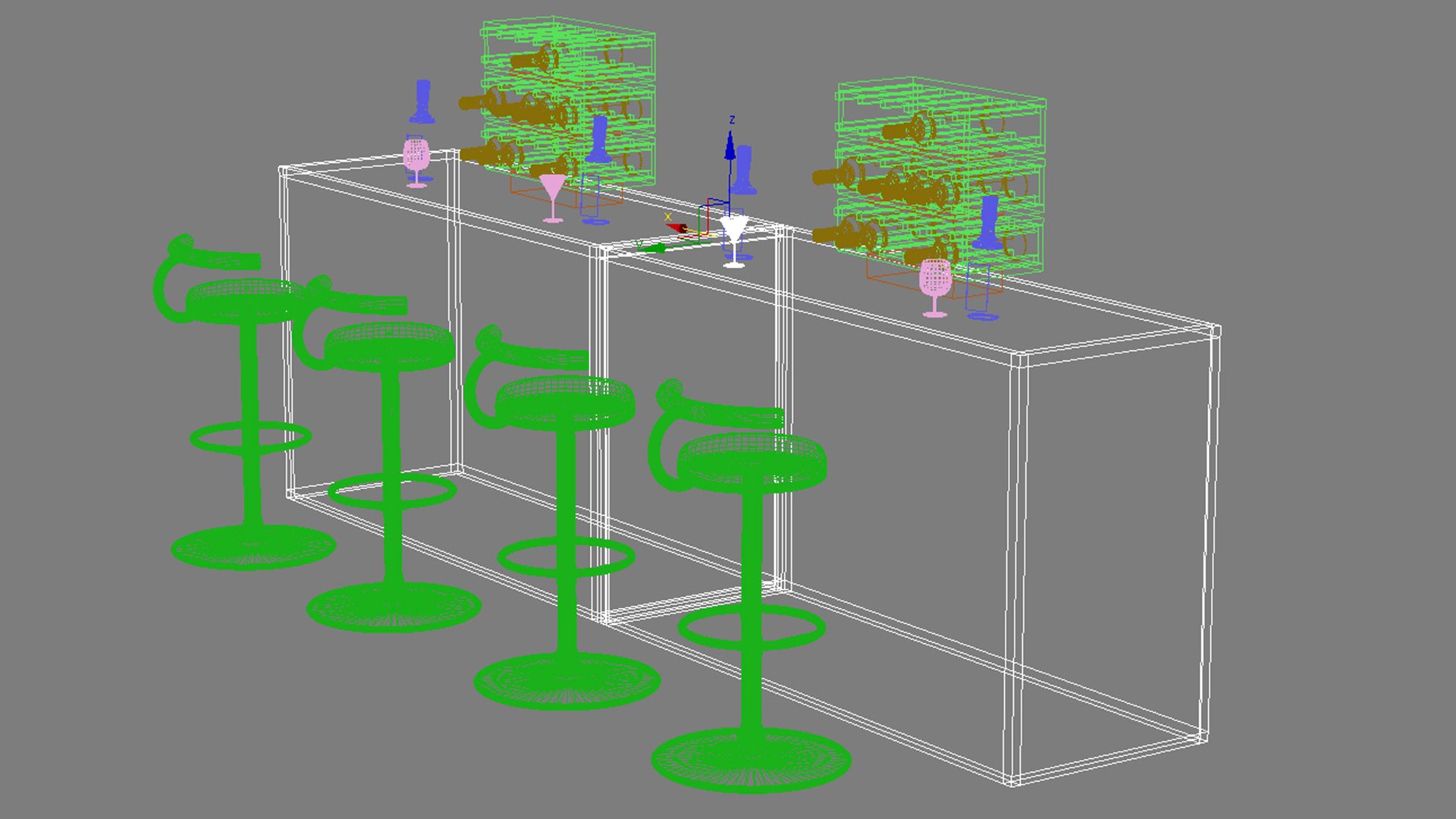 Bar Table 3D Model - TurboSquid 1972792
