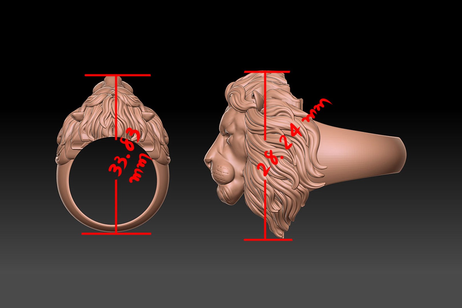 3D Lion Ring 2 3d Print Model - TurboSquid 2221459