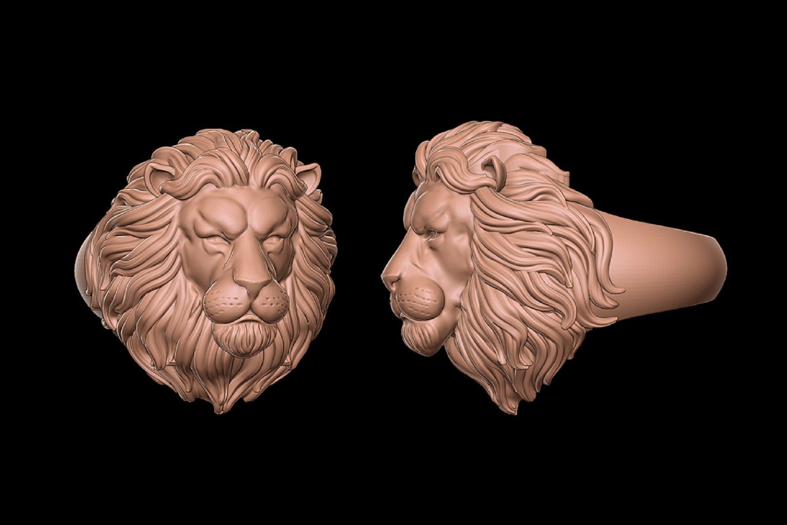 3D Lion Ring 2 3d Print Model - TurboSquid 2221459