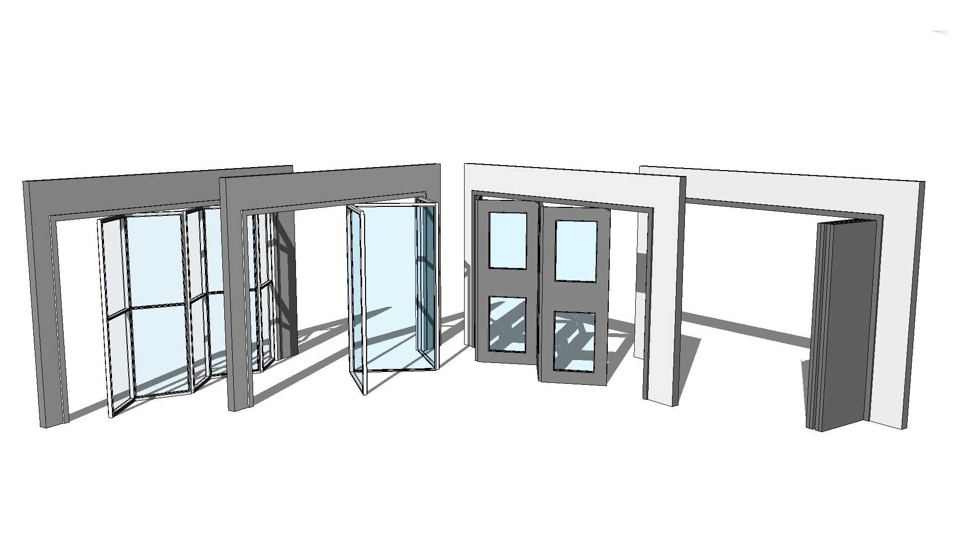 3D Fully Parametric Bi-Fold Doors - TurboSquid 2057177