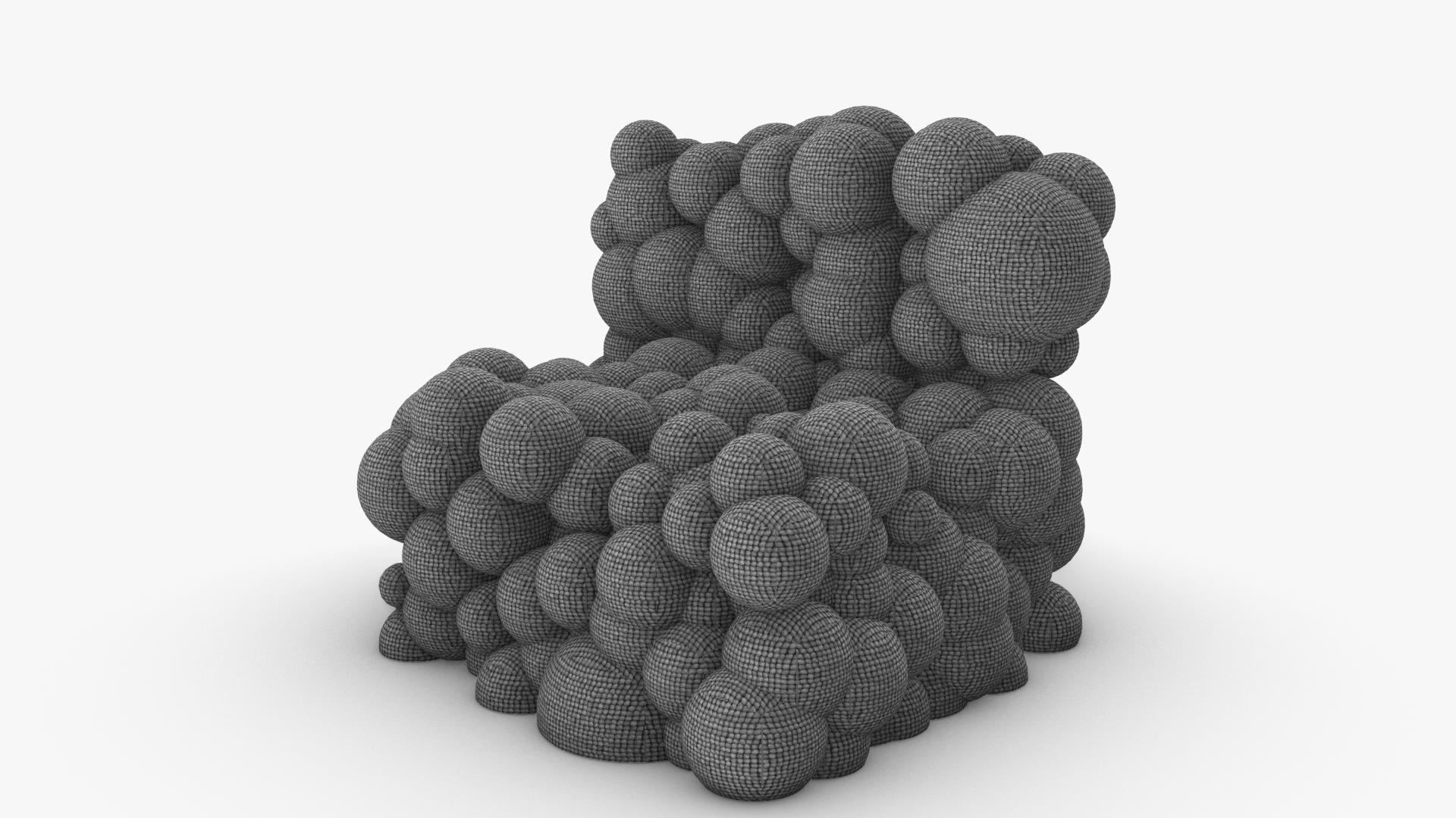 Bubbly Fluffy Furniture Set 3D Model - TurboSquid 2049138