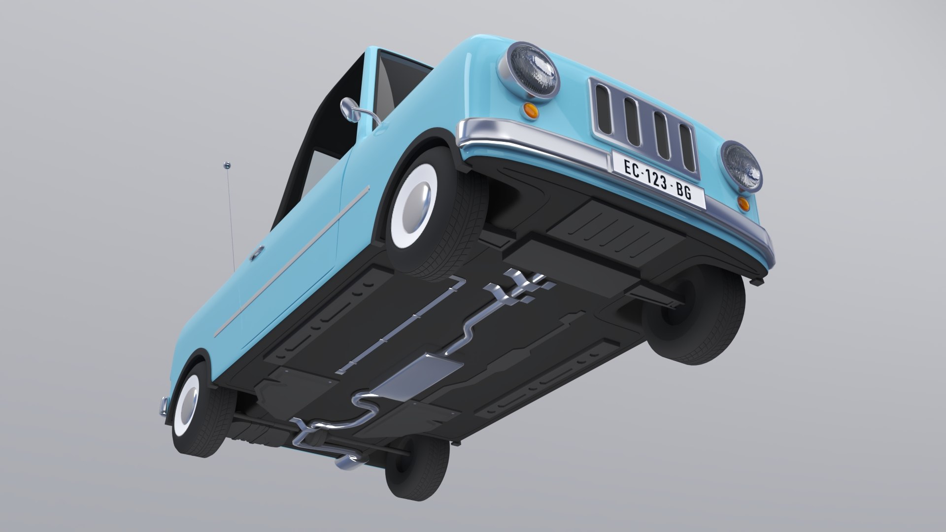 3D 3D Cartoon Convertible roof Car model 3D model - TurboSquid 2086700