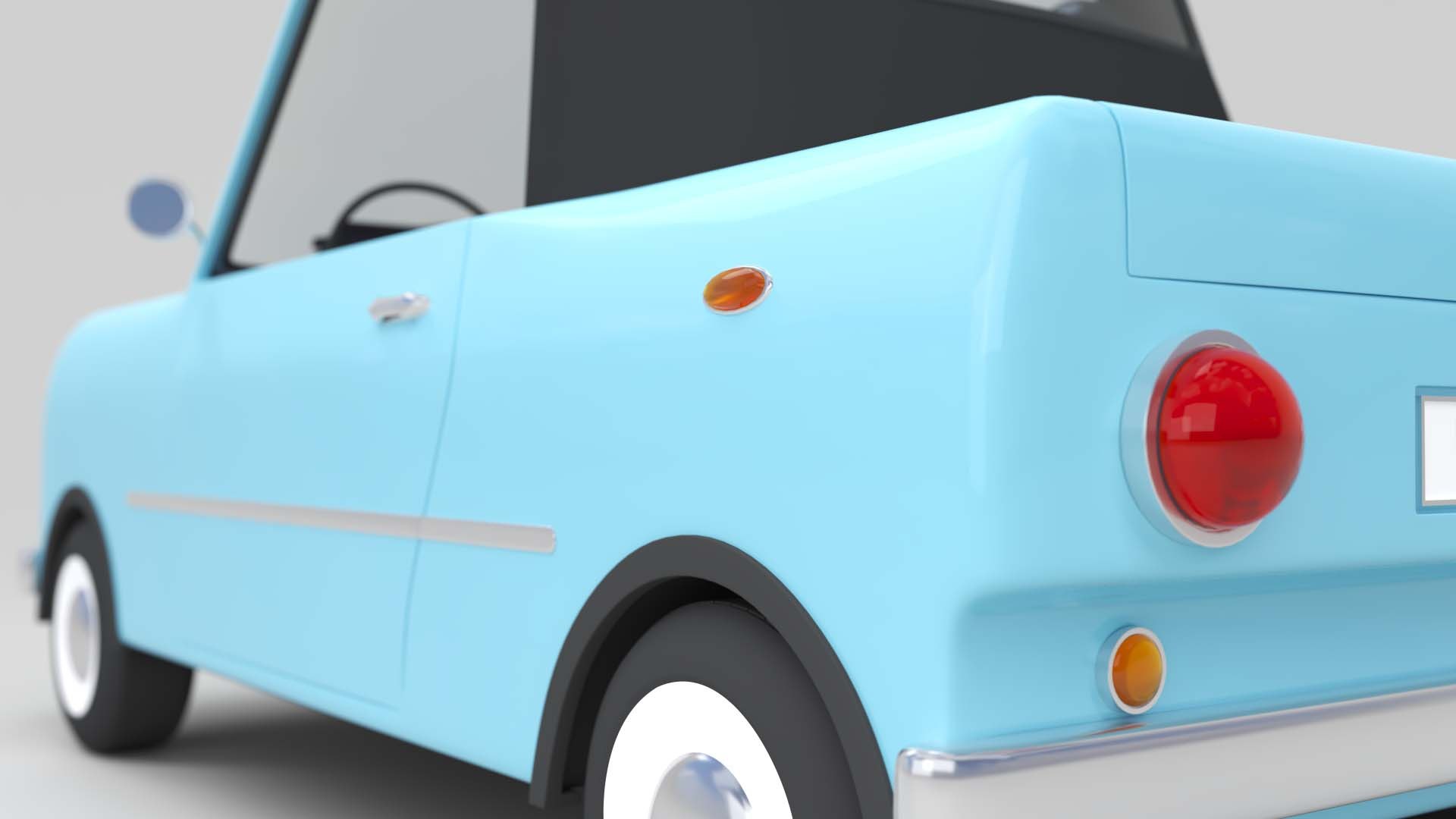 3D 3D Cartoon Convertible roof Car model 3D model - TurboSquid 2086700
