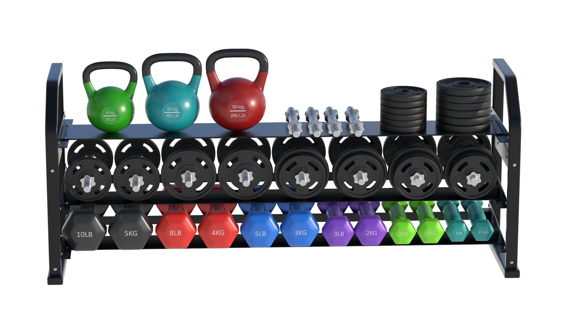 3D Dumbbell Rack model - TurboSquid 2124800