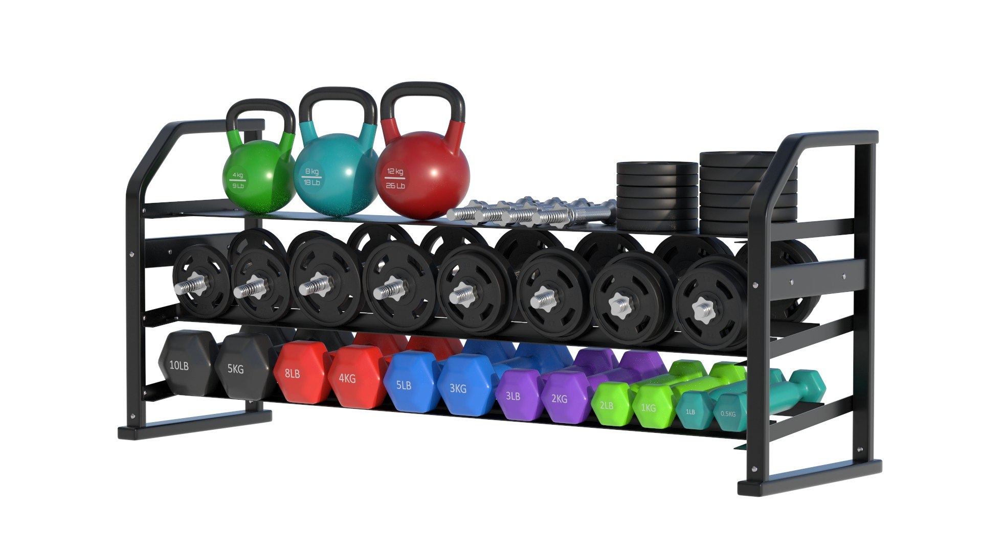 3D Dumbbell Rack model - TurboSquid 2124800