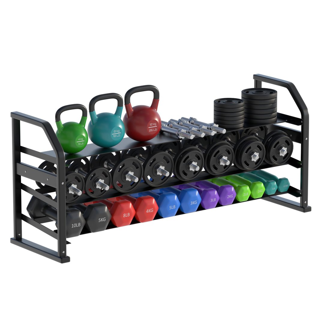 3D Dumbbell Rack model - TurboSquid 2124800