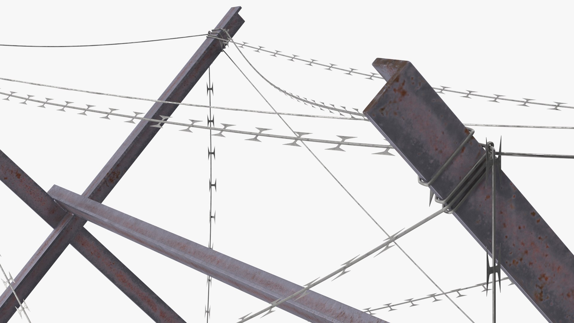 3D Model Rest Razor Wire Obstacle - TurboSquid 1713223