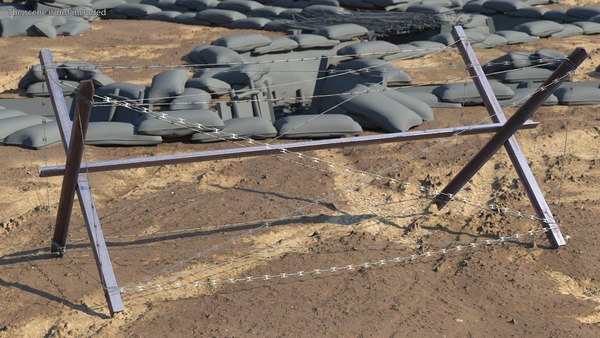 3D model rest razor wire obstacle - TurboSquid 1713223