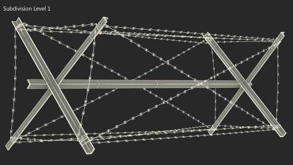 3D model rest razor wire obstacle - TurboSquid 1713223