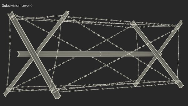 3D model rest razor wire obstacle - TurboSquid 1713223