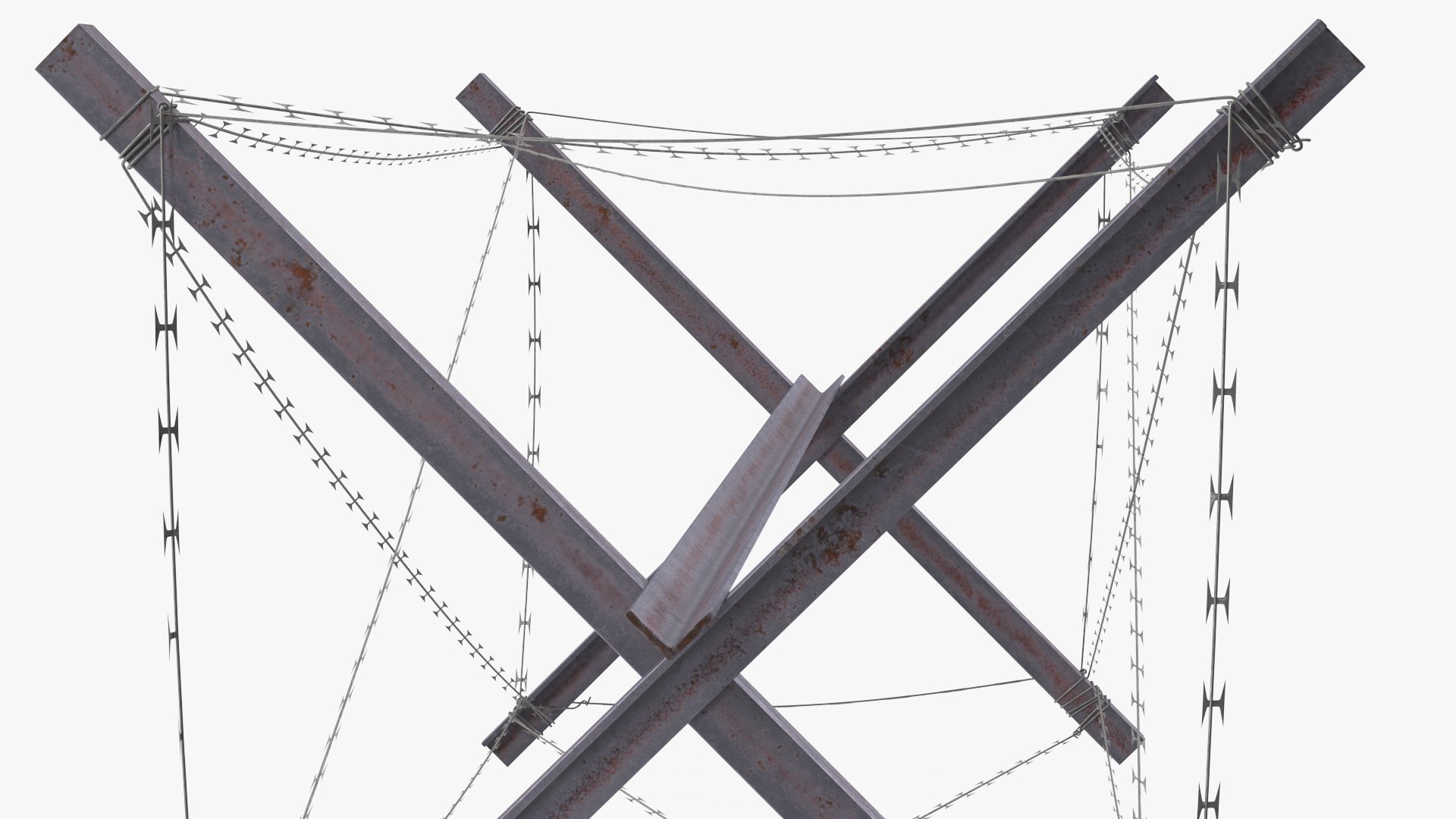3D Model Rest Razor Wire Obstacle - TurboSquid 1713223
