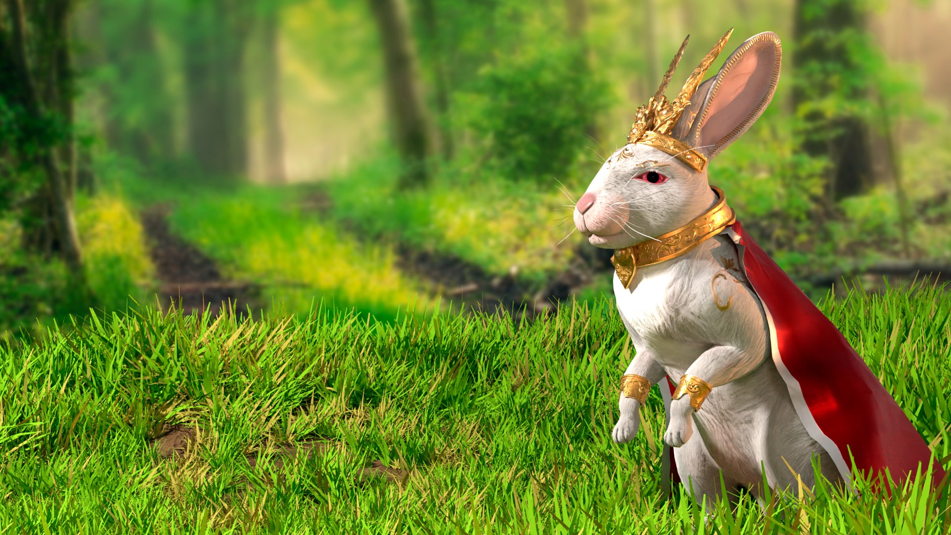 Fantasy Golden Rabbit 3D - TurboSquid 2131395