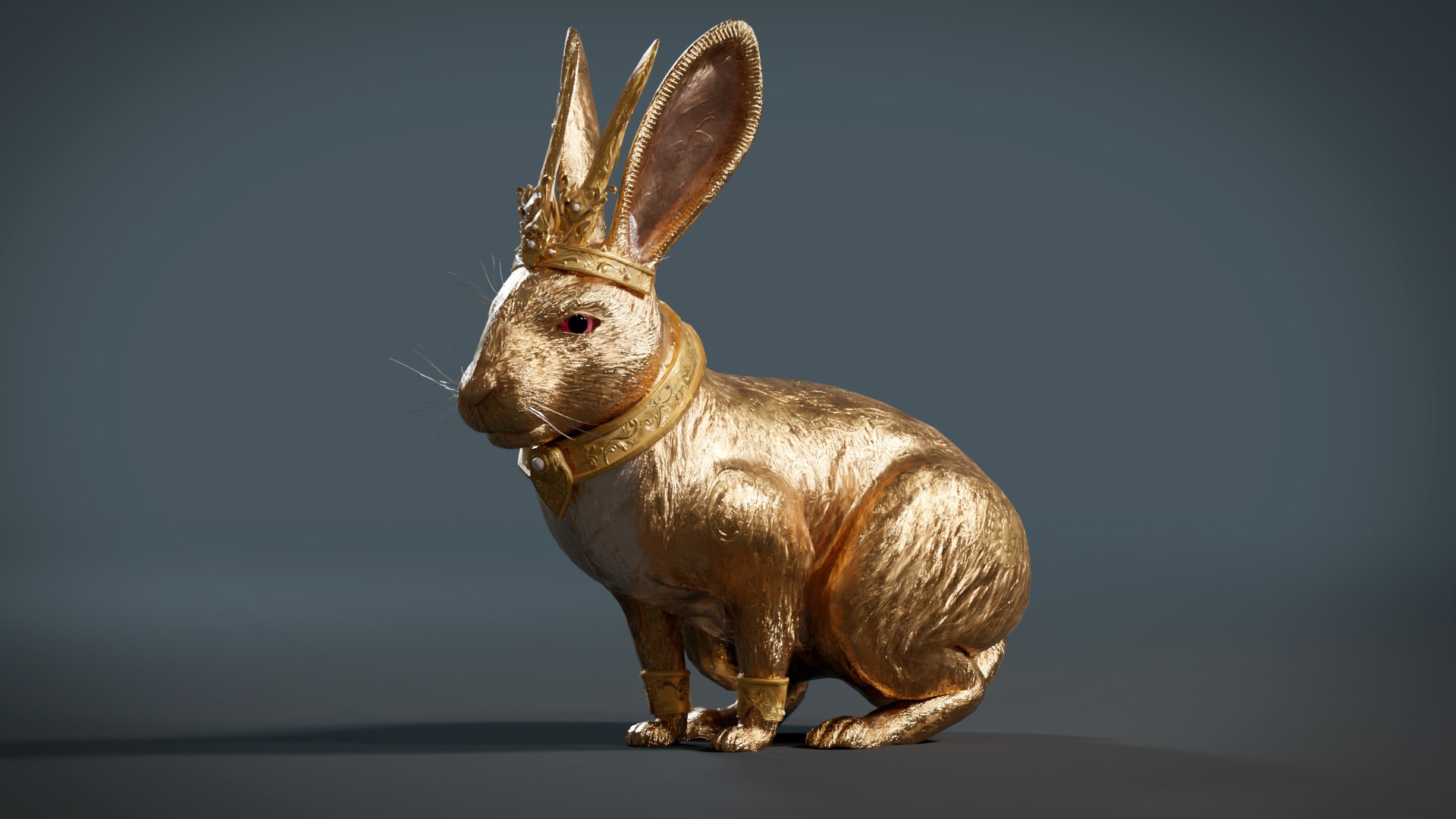 Fantasy Golden Rabbit 3D - TurboSquid 2131395